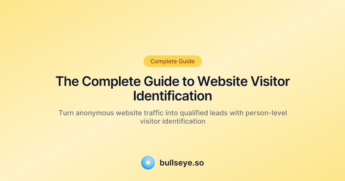 Website Visitor Identification: The Complete Guide | Bullseye